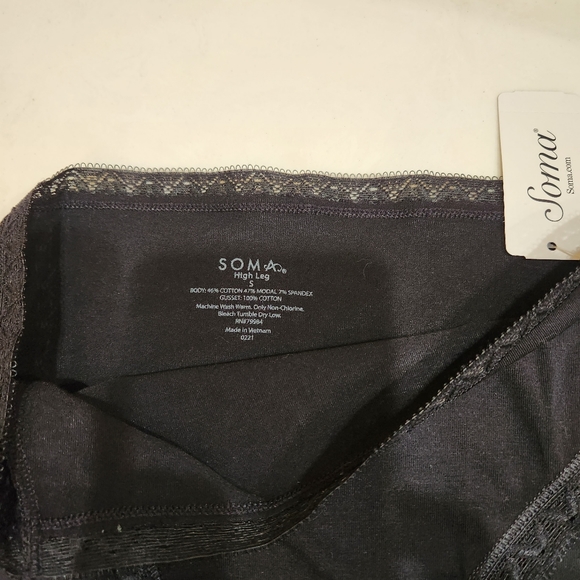 Soma | Intimates & Sleepwear | Soma Black Sz S High Leg Panties Ntw ...